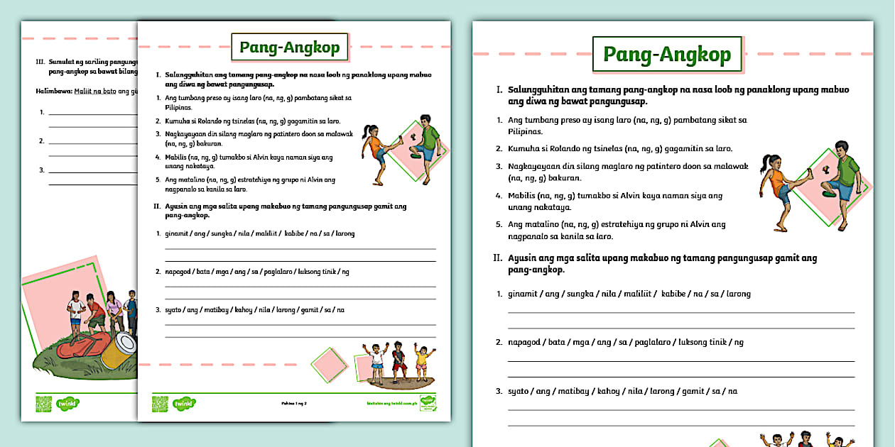 Pang-Angkop Worksheet | Grades 4 - 6 | Twinkl PH - Twinkl