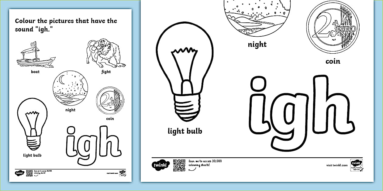 Phase 3 Trigraph Colouring Sheets igh (teacher made)