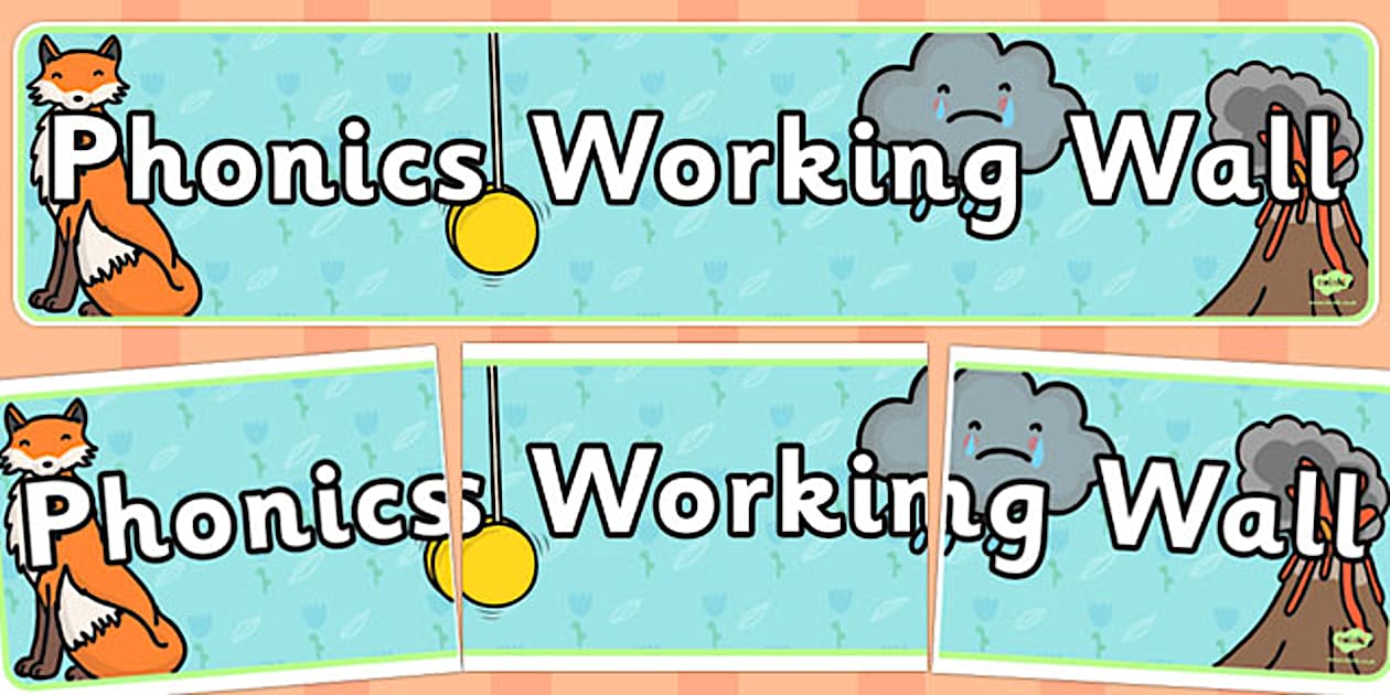 Cursive Phonics Working Wall Display Banner - Twinkl