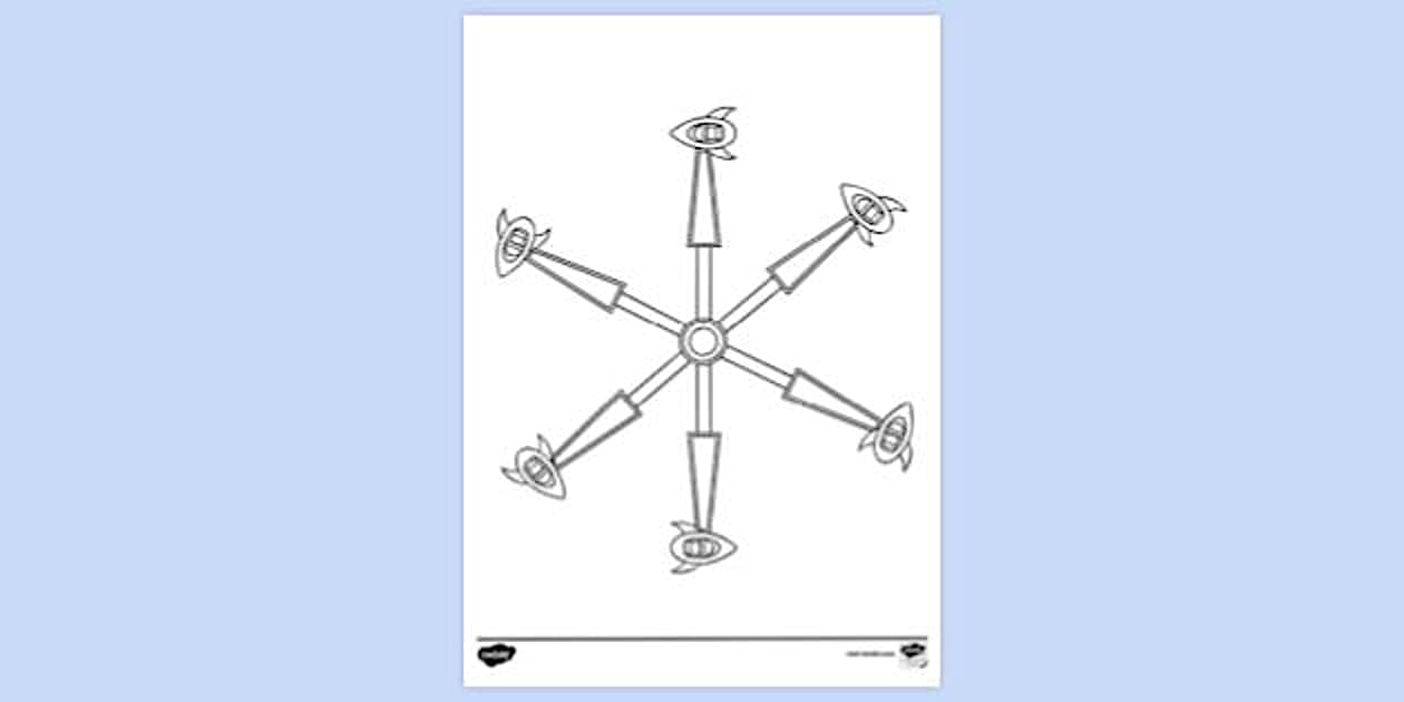 Enlarging Fairground Ride Colouring | Colouring Sheets