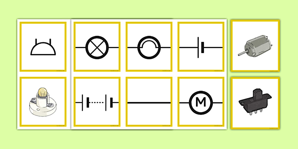 Matching Informal and Scientific Circuit Symbols - Twinkl