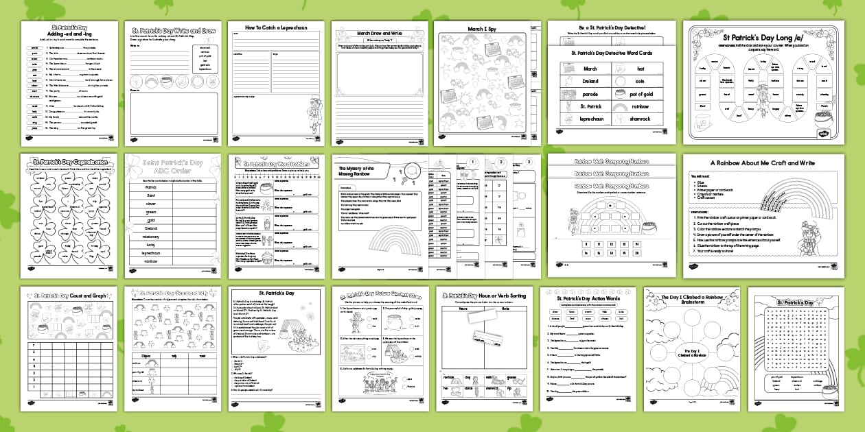 First Grade St. Patrick's Day Mega Bundle for March - Twinkl