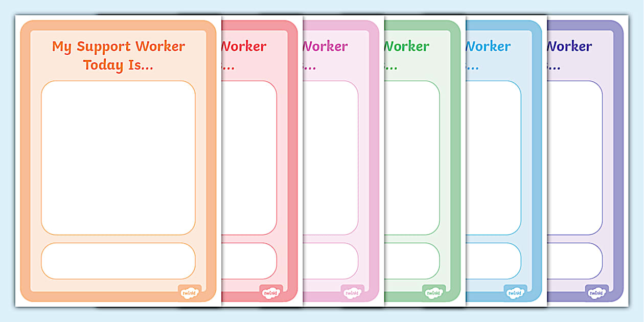 My Support Worker Today Is... Display Posters (Teacher-Made)