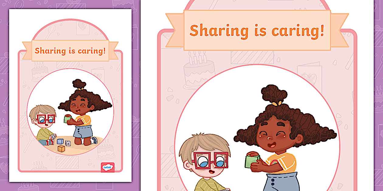 Sharing Is Caring Display Poster (teacher made) - Twinkl