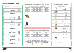 Phonics Activity Mat Resource Pack 1 (Phases 2-5)