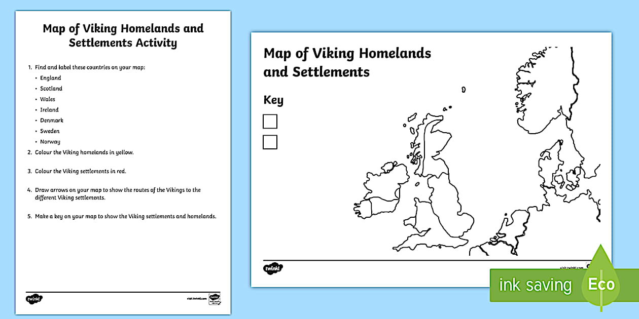 Where did the Vikings Come From? - KS2 Worksheet - History