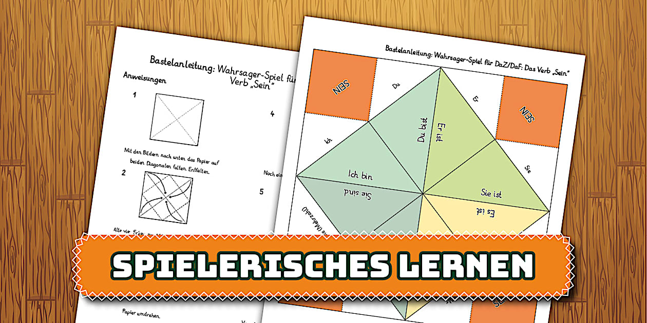 Wahrsager-Spiel für DaZ/DaF: Das Verb „Sein“