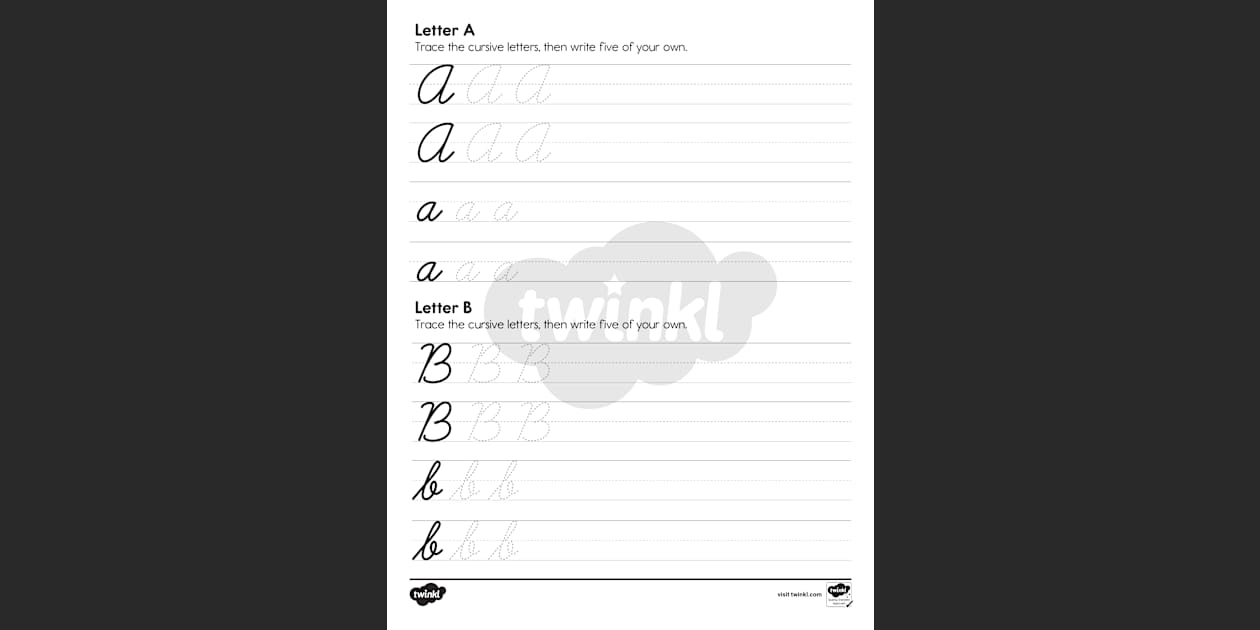 cursive handwriting worksheets
