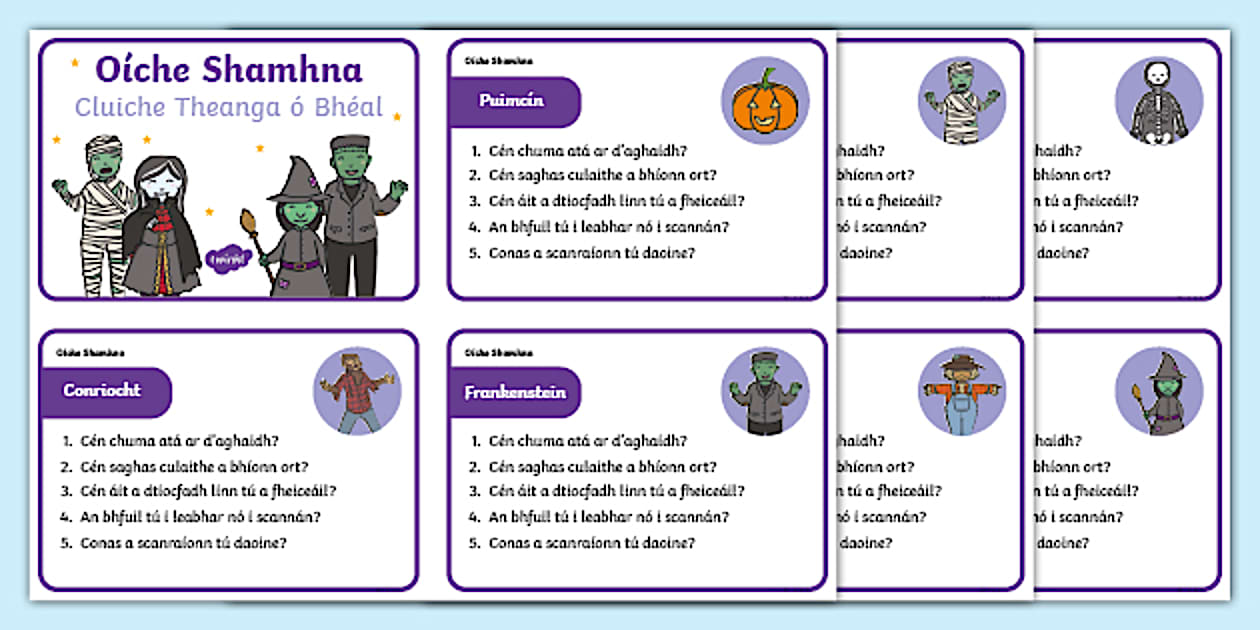 Halloween Haunted House Hot Seat Oral Language Role Play Language Cards