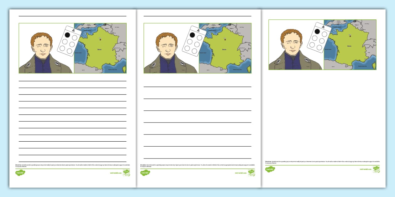 Louis Braille Writing Frames - Twinkl - KS1