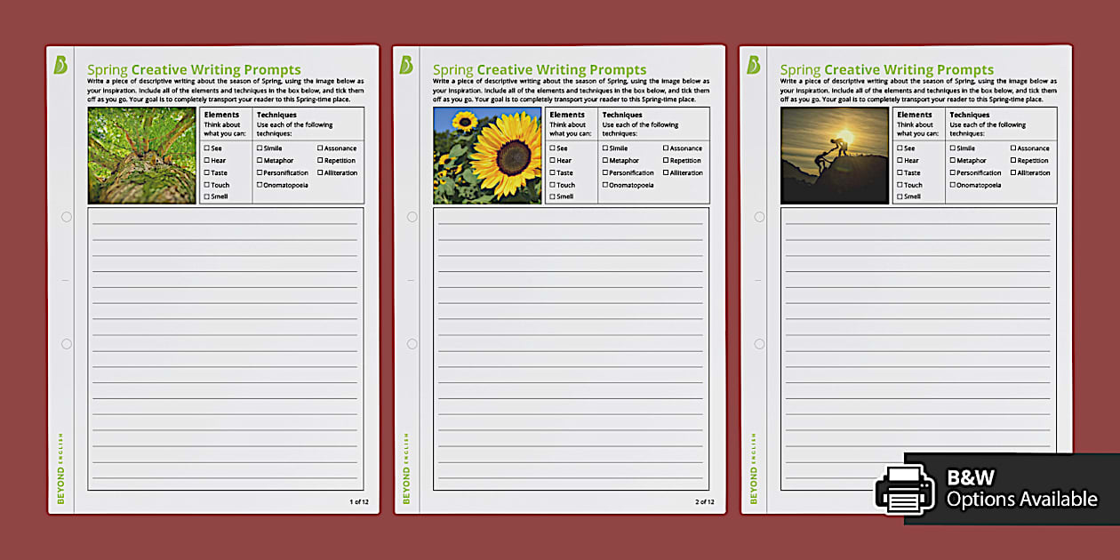 Spring Creative Writing Prompts Pack (teacher made) - Twinkl