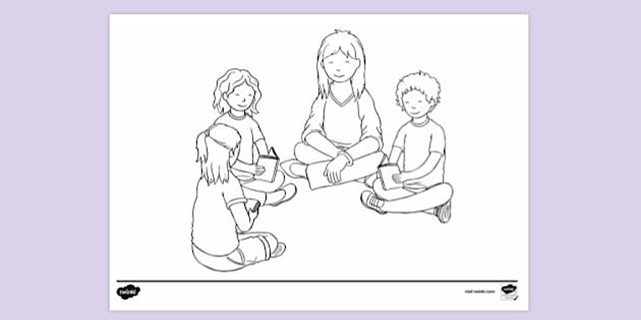 Reading Book Colouring Sheet| Colouring Sheets - Twinkl