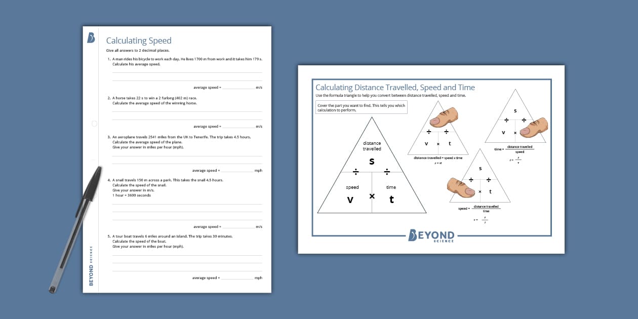 Calculating Speed Worksheet | KS3 Physics | Beyond Secondary