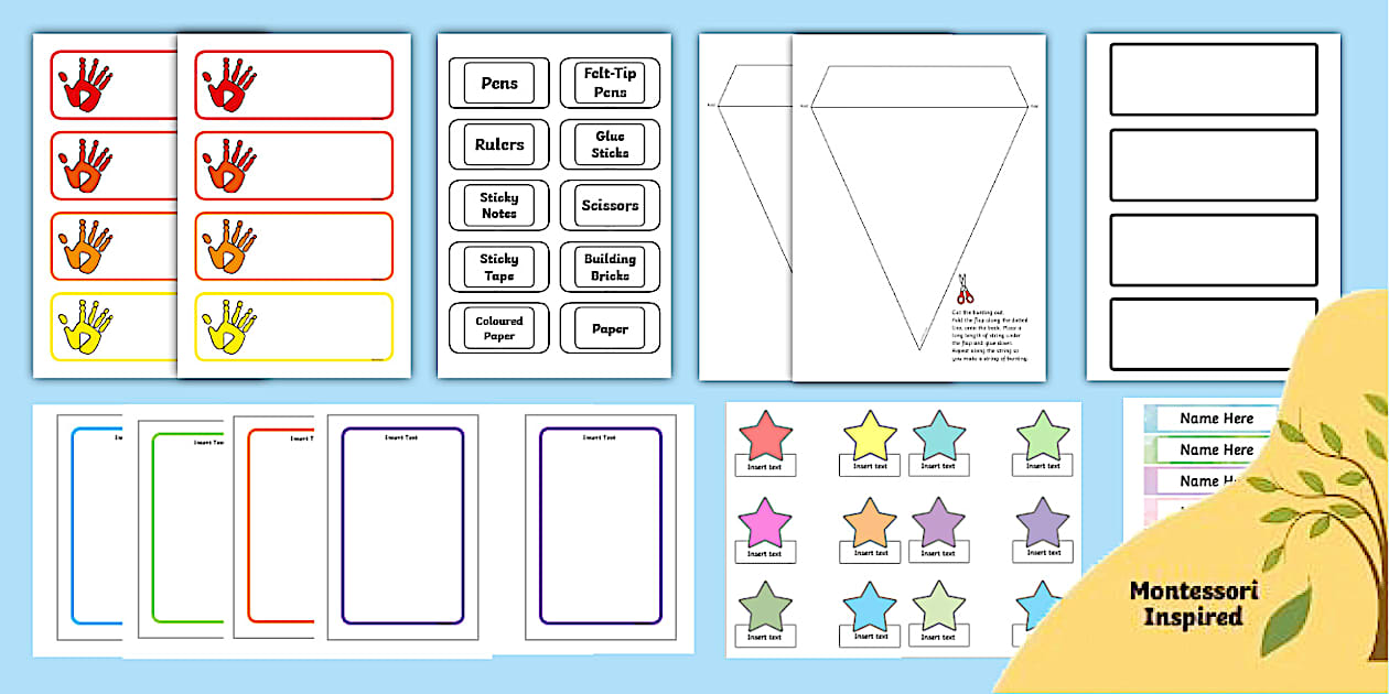 Montessori Label Templates Resource Pack (teacher made)