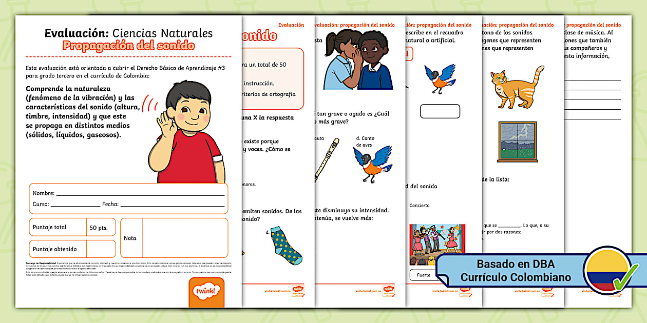 Guía de Evaluación del Sonido - Twinkl Colombia - Twinkl