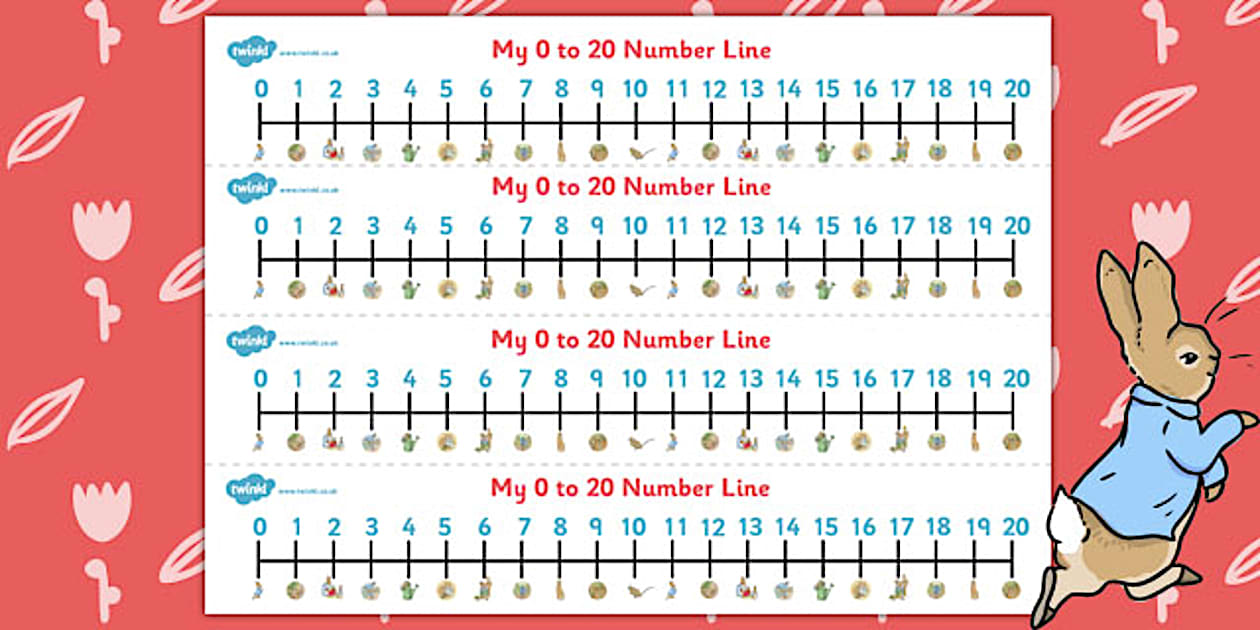The Tale of Peter Rabbit Number Lines 0-20 (teacher made)