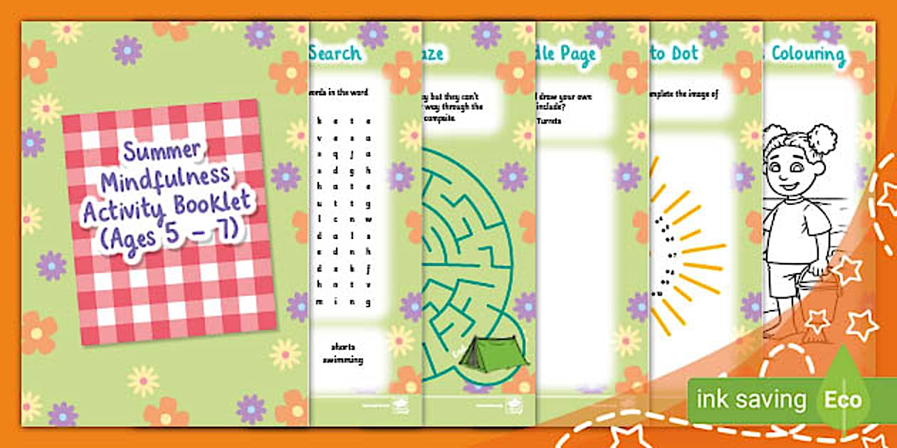 Summer Mindfulness Activity Booklet (Ages 5 - 7) - Twinkl