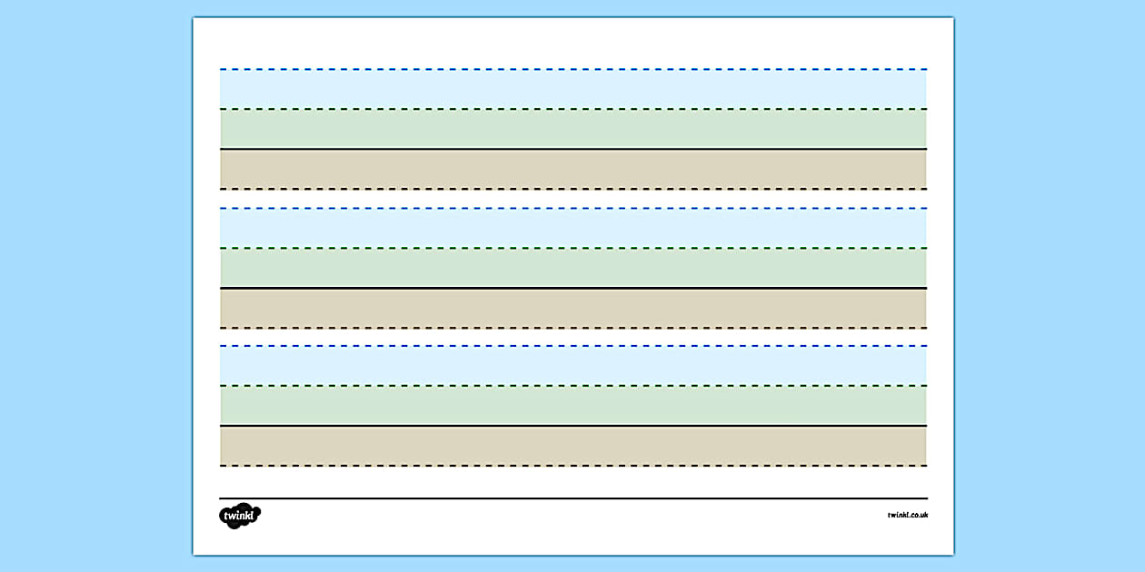Editable Line Guide (Ground, Grass and Sky - Plain) - Twinkl