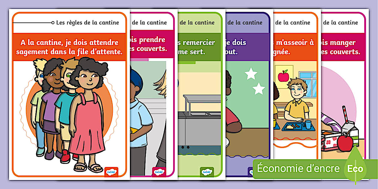 Affiches règles de la cantine