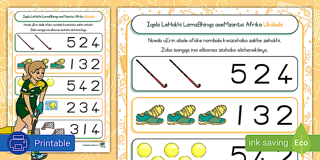 Iqela LeHokhi LamaBhinqa aseMzantsi Afrika Ukubala - Twinkl