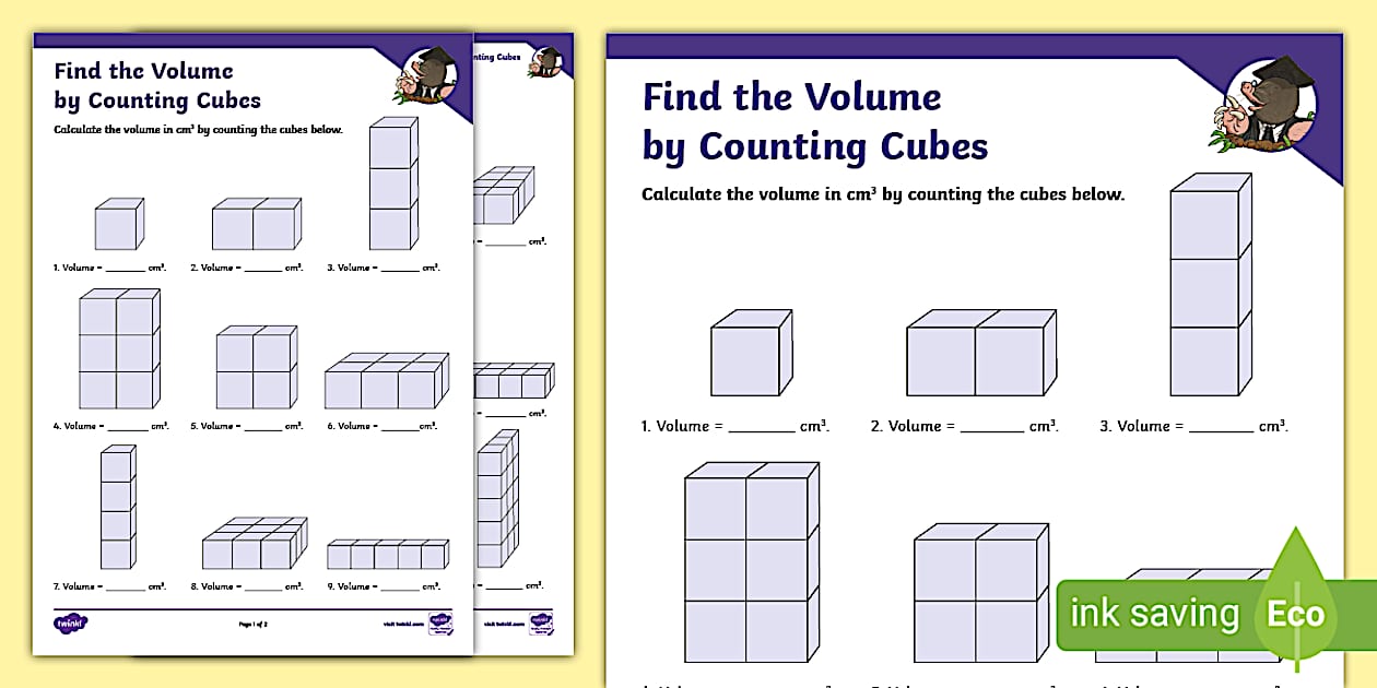 Find the Volume by Counting Cubes (teacher made) - Twinkl