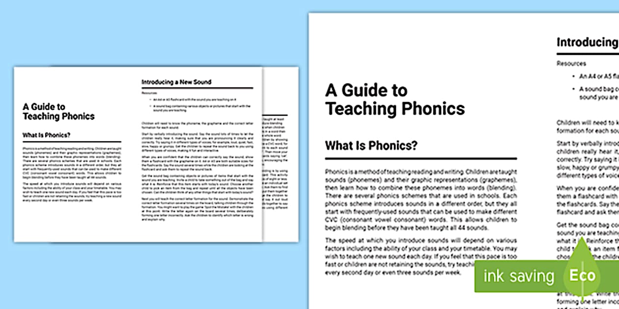 A Guide to Teaching Phonics - Twinkl