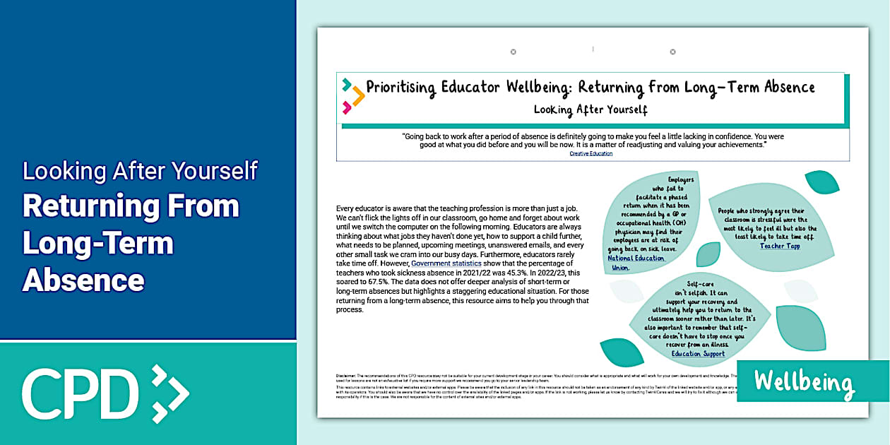 Prioritising Educator Wellbeing: Returning From Long-Term Absence