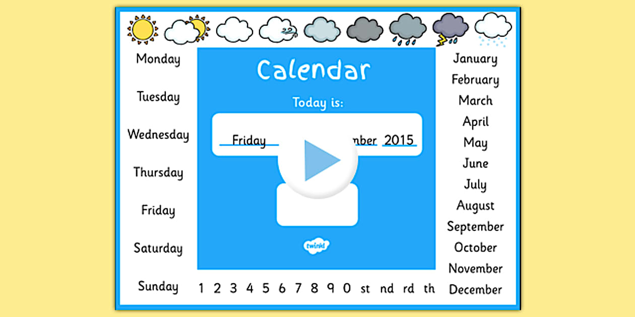 Calendar Notebook (teacher made) - Twinkl