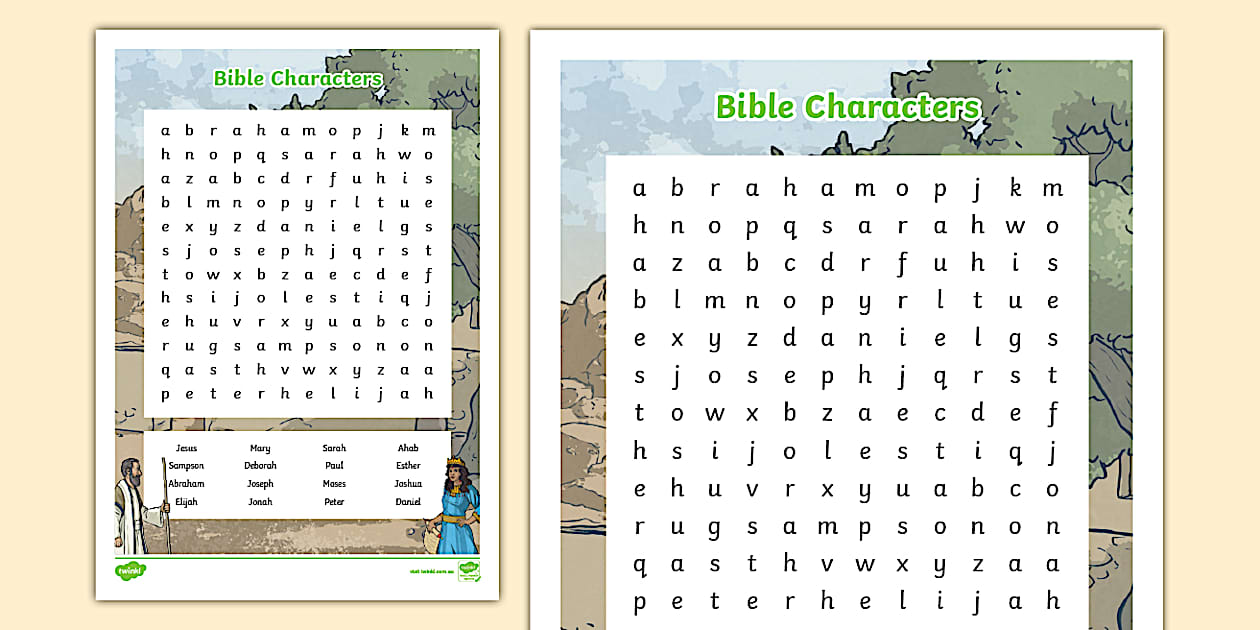 Bible Characters Word Search - KS2 (teacher made) - Twinkl