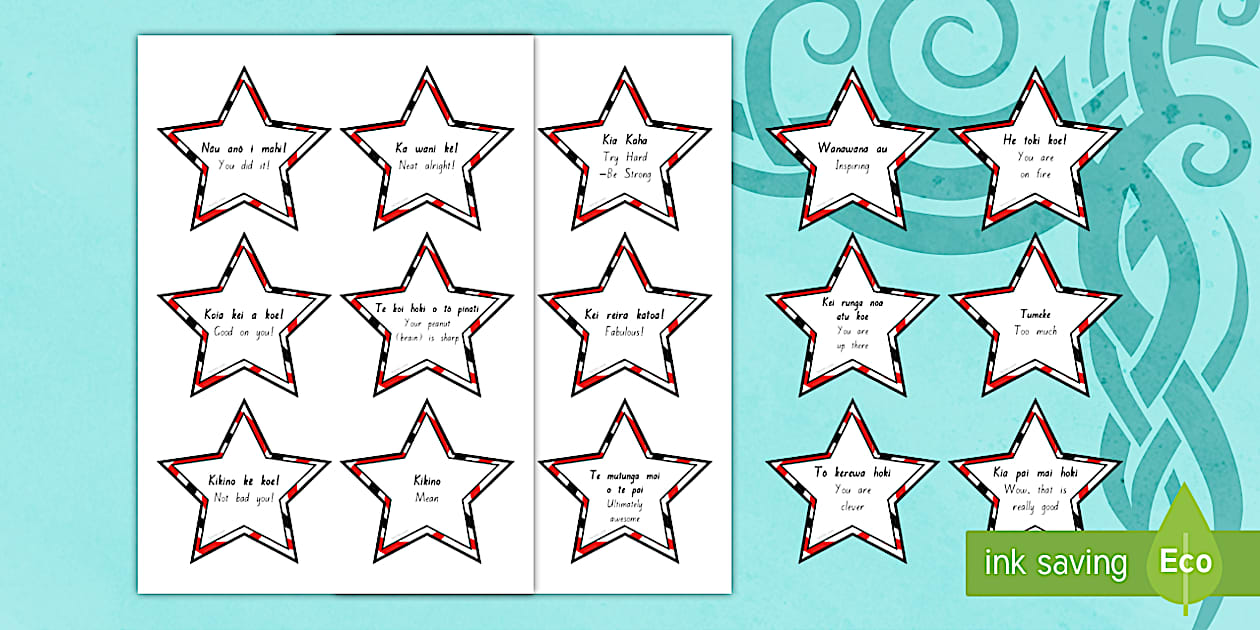 Celebrating the Child Te Reo Māori Star Labels - Twinkl