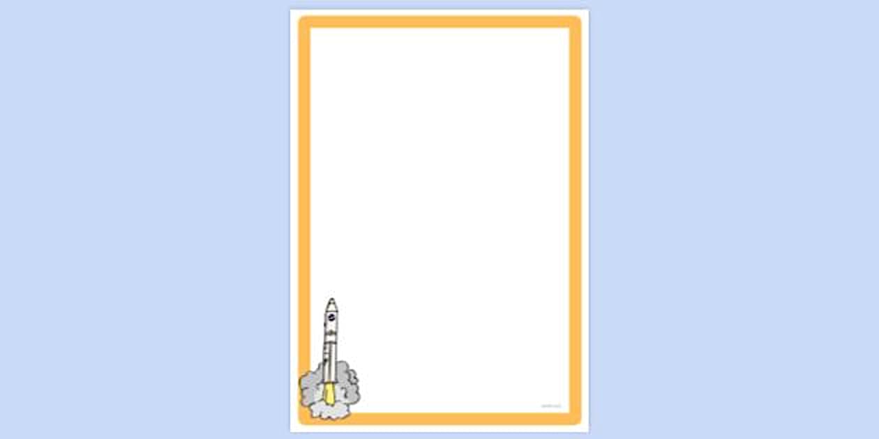 Rocket Page Border | Page Borders | Twinkl (Teacher-Made)