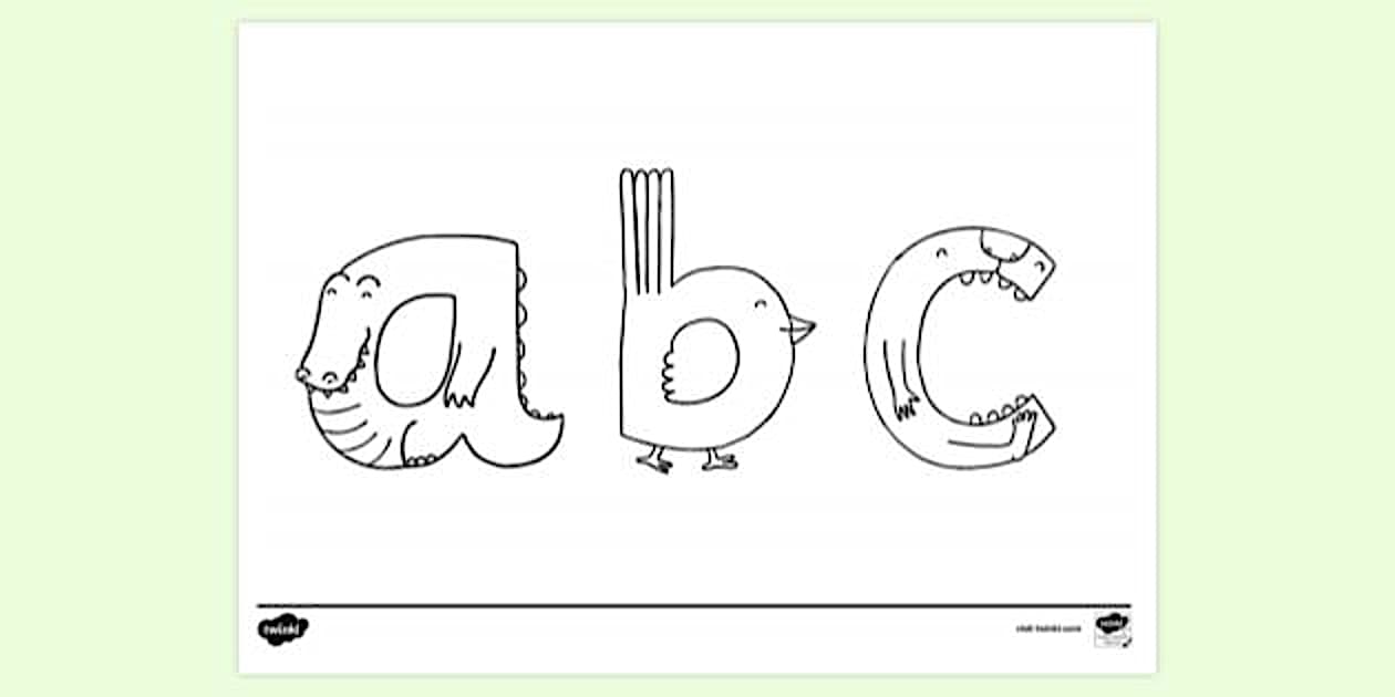 ABC Colouring Page For Year 1 - Colouring - KS1 - Twinkl