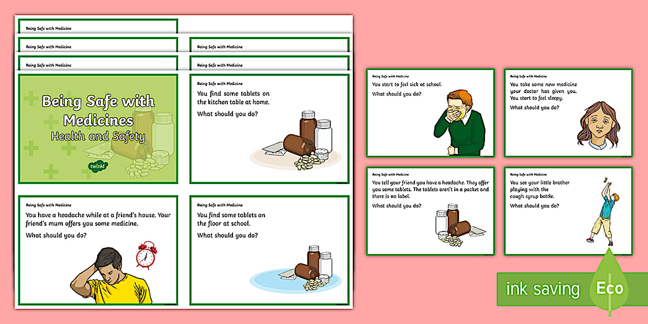 Cursive Being Safe With Medicines 'What Should You Do If' Cards
