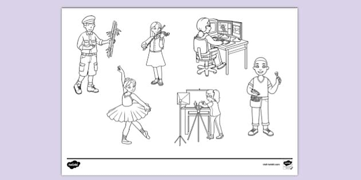 Colouring Page of Occupations | Colouring Sheets