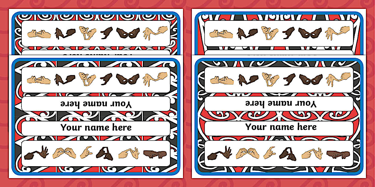 New Zealand Sign Language Name Labels