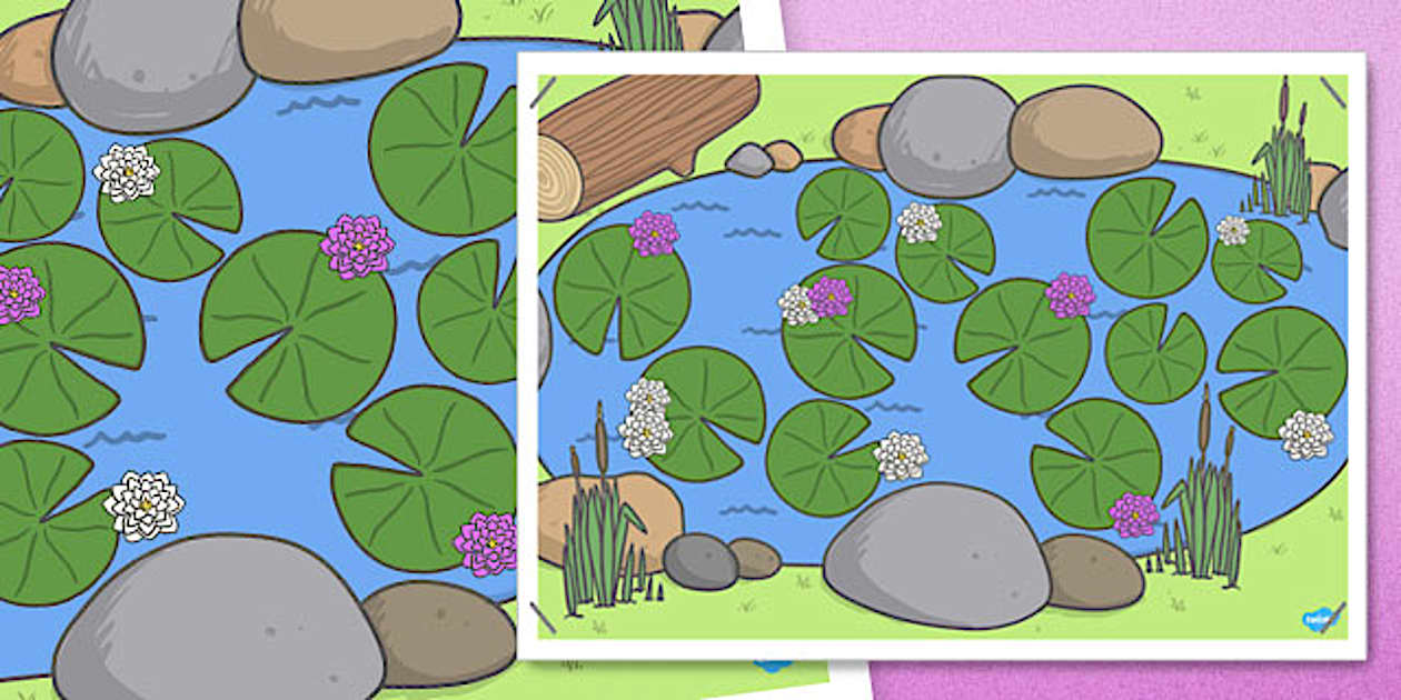 👉 Large A2 Pond with Lily Pads (Teacher-Made) - Twinkl