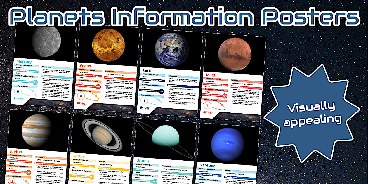 Planets Information Posters | KS3 Physics | Beyond