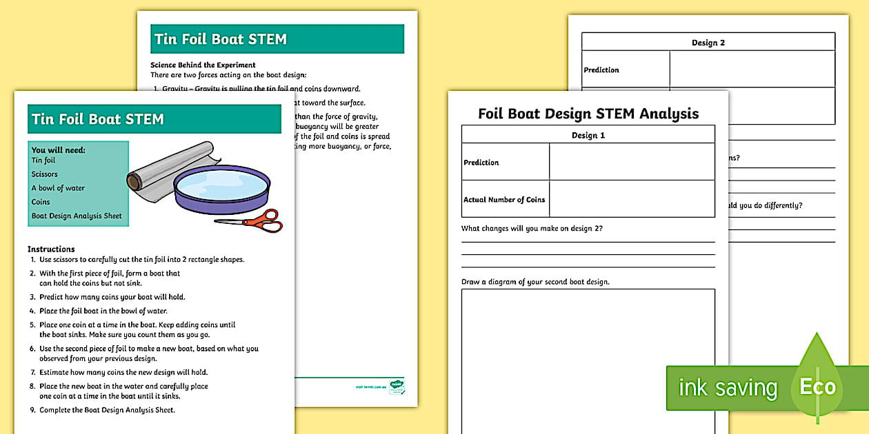 Aluminium Foil Boat and Pennies Experiment | STEM Activity