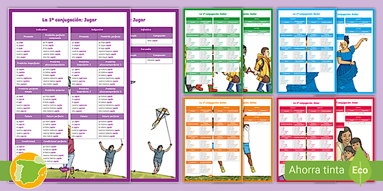 Pósters: Verbos de la 1ª conjugación (teacher made)
