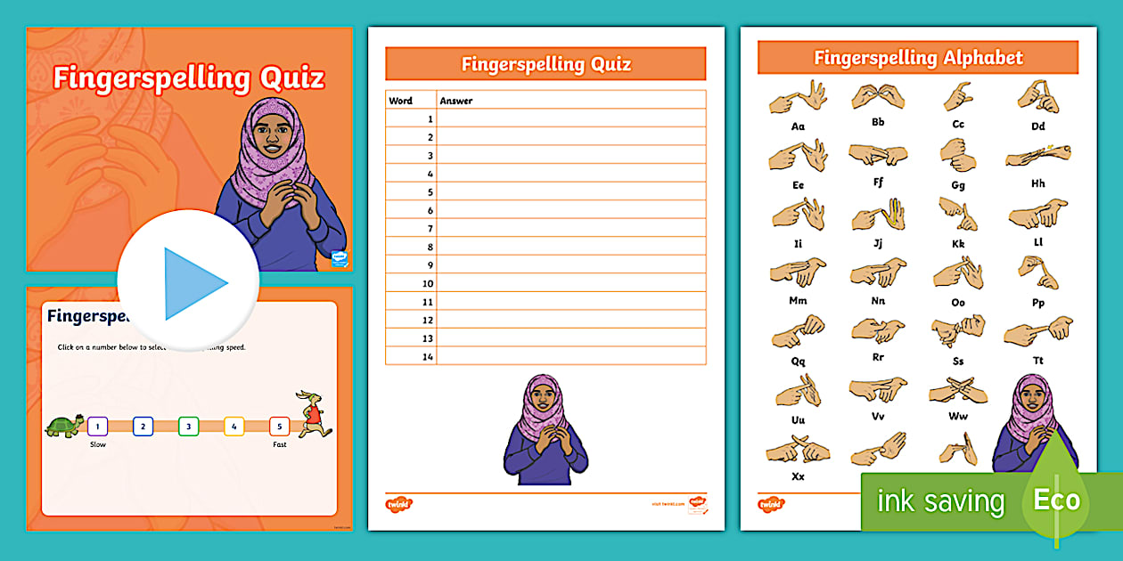 Auslan Fingerspelling Quiz - PDF - Teaching Resources