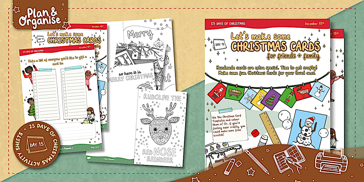 December 15th: Make your own Christmas Card Templates & Card List | 25 ...