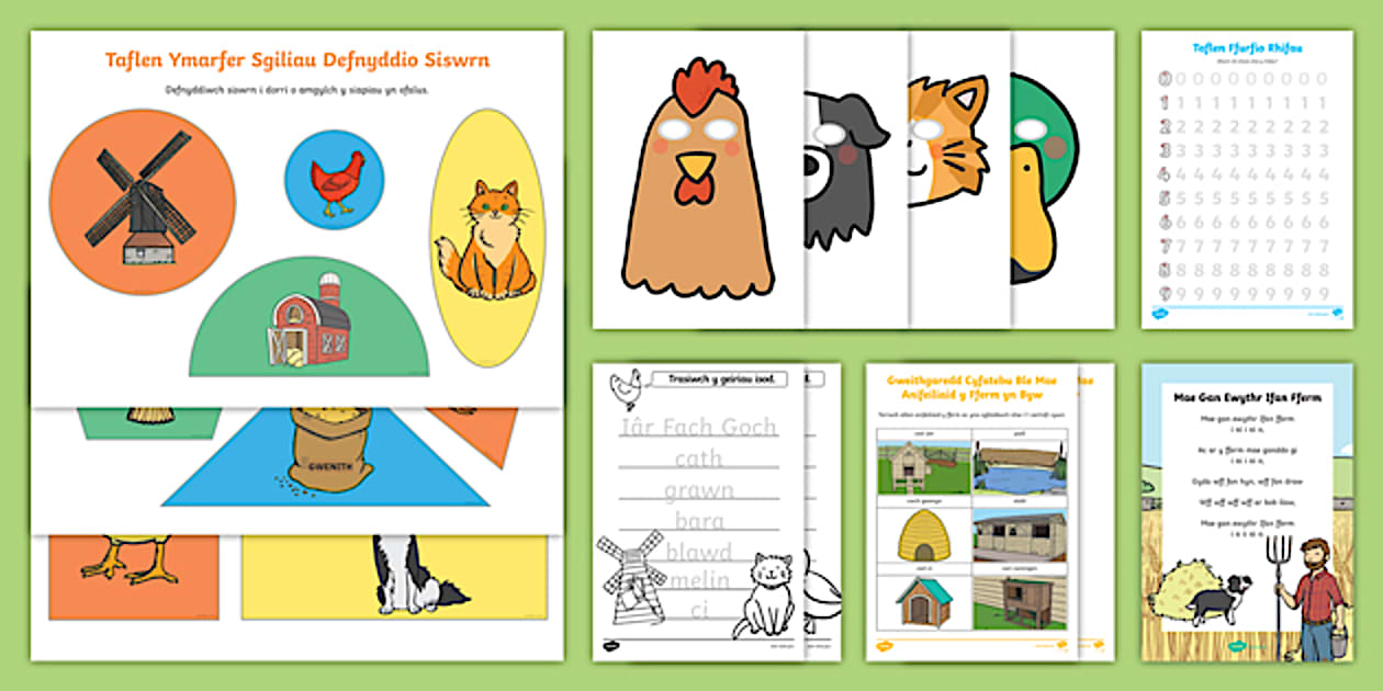 Pecyn Dysgu Cartref Meithrin a Derbyn Wythnos 1