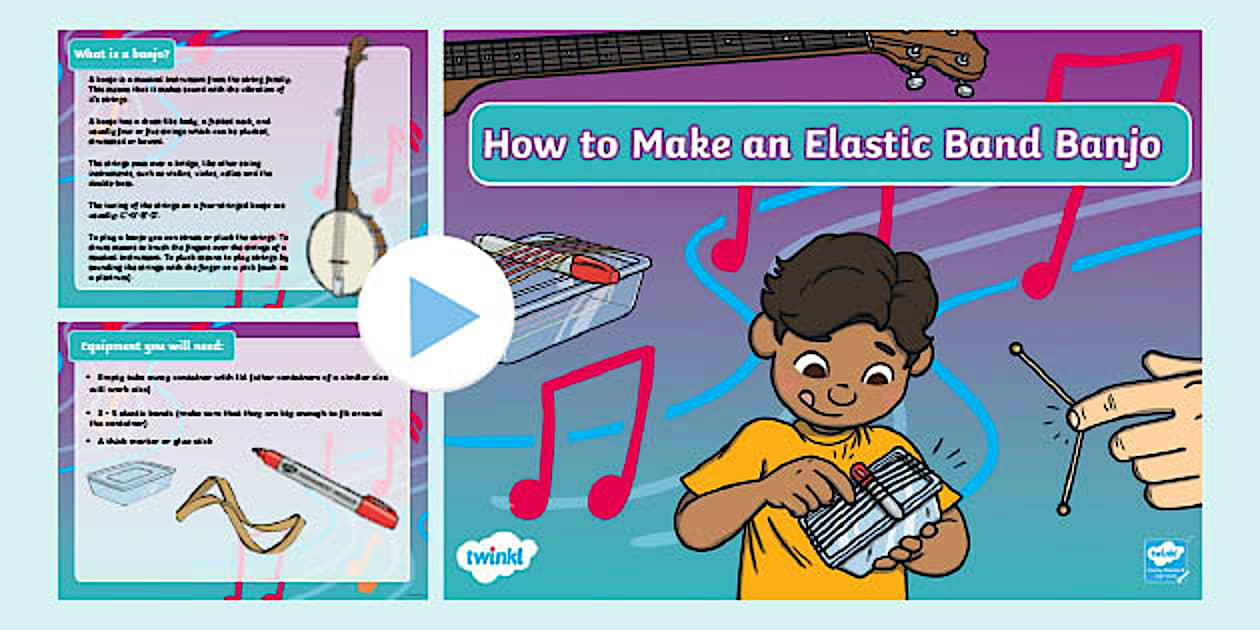 Elastic Band Banjo (teacher made) - Twinkl