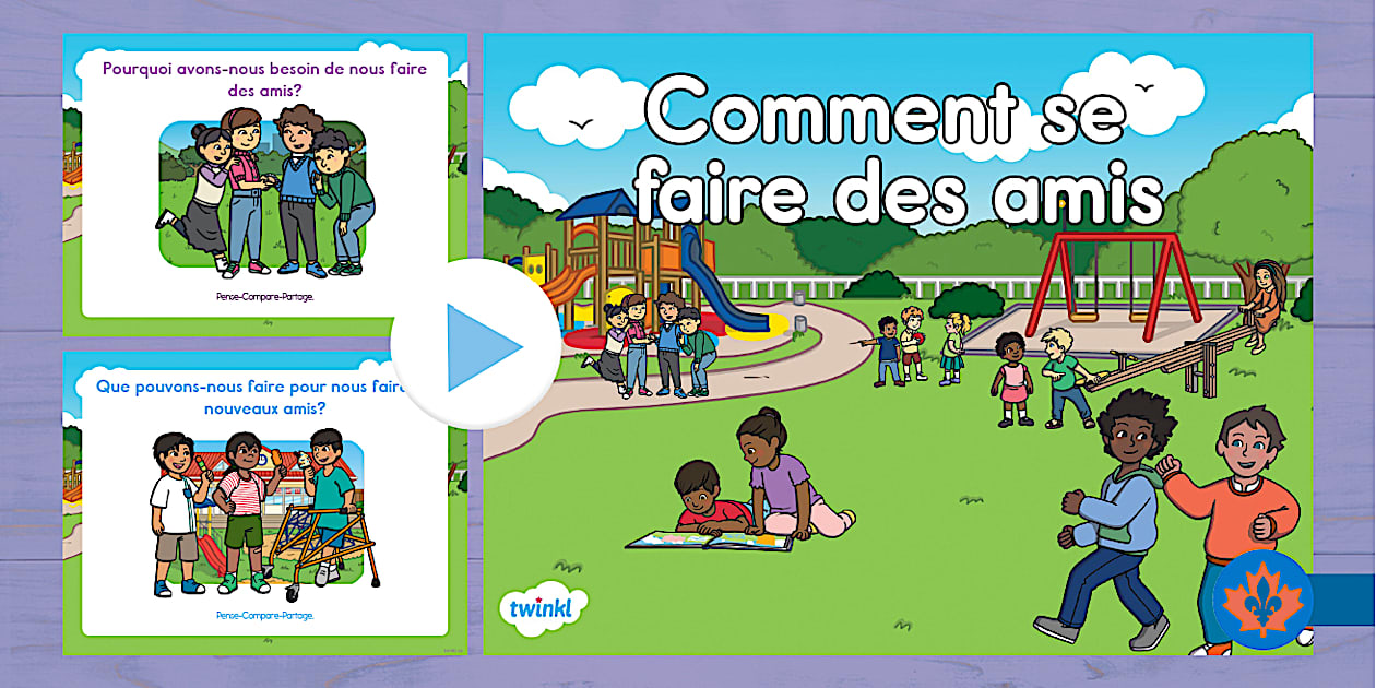 Making Friends Early Years PowerPoint French - Twinkl