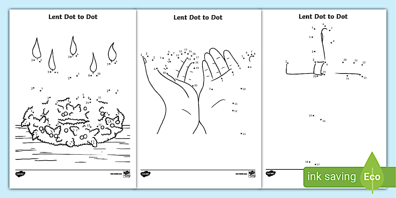 Lent Dot-to-Dot Activity Sheet - KS1 (teacher made) - Twinkl