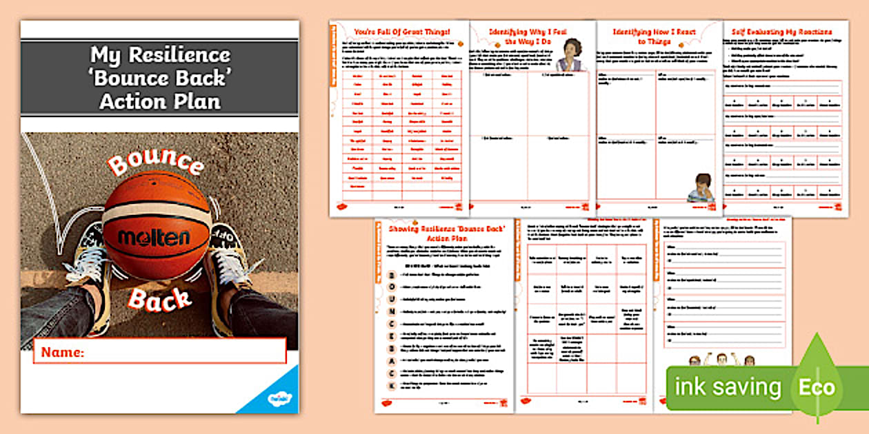 Resilience 'Bounce Back' Action Plan Student Booklet