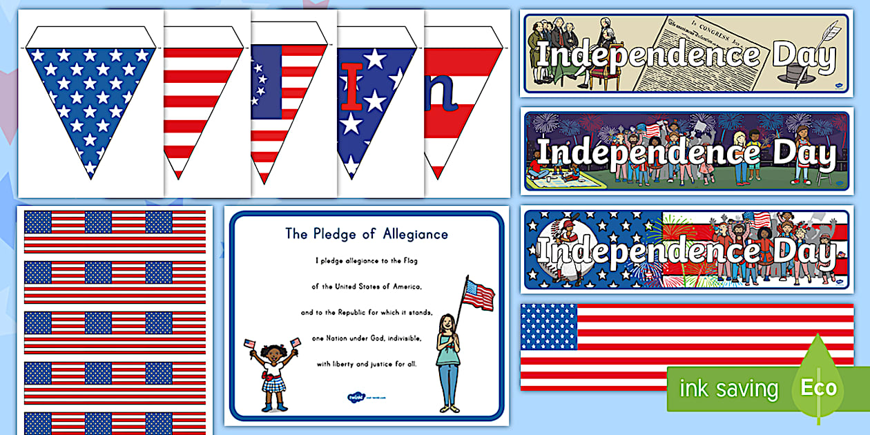 Colorful Fourth of July Bulletin Board Pack | Twinkl USA