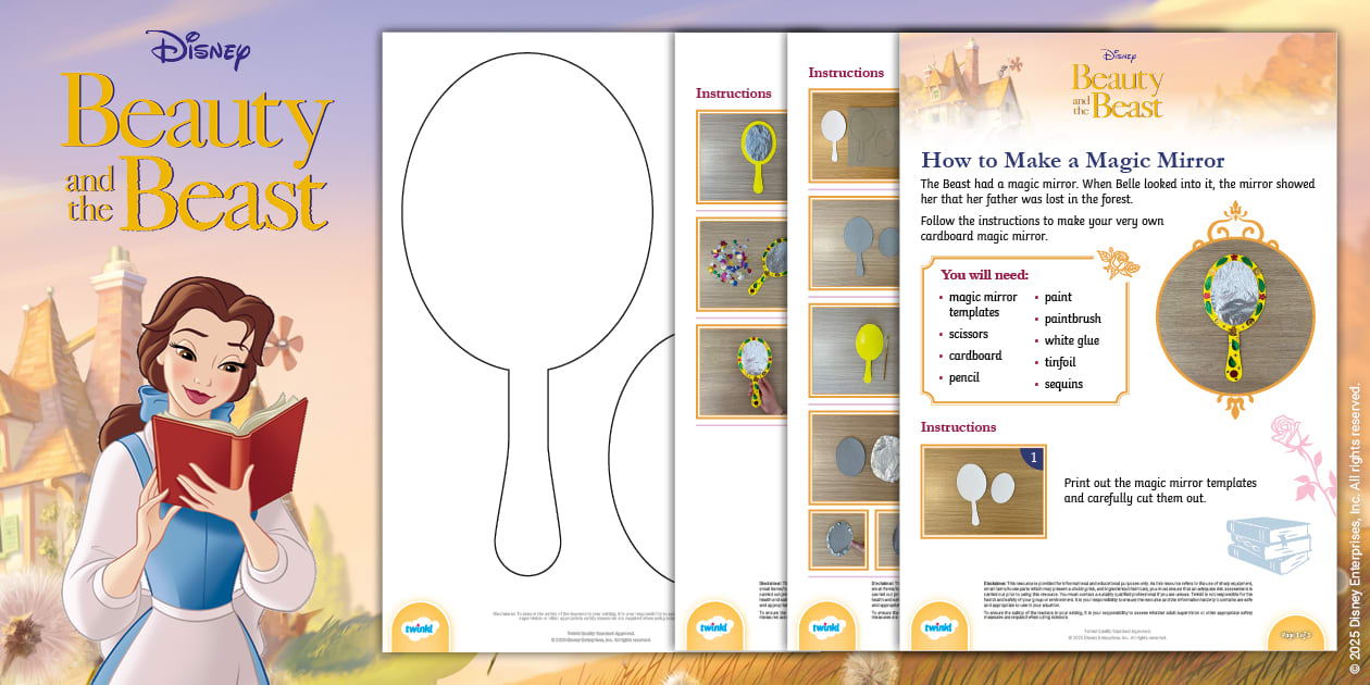 Beauty and the Beast: Magic Mirror Craft Activity