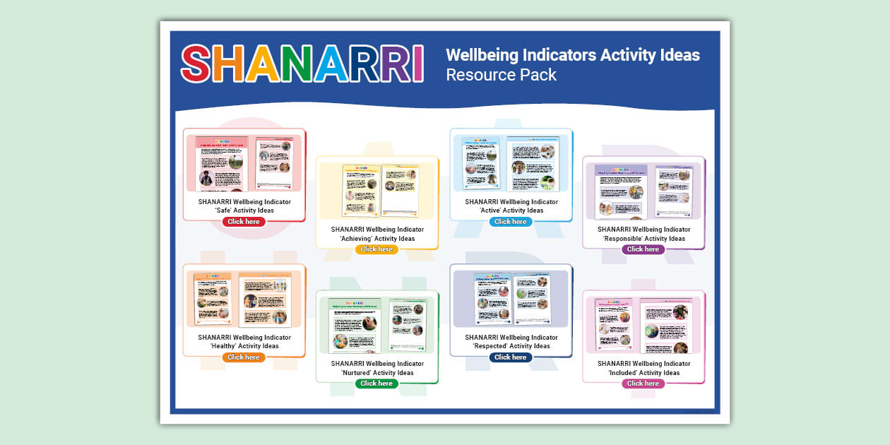 SHANARRI Wellbeing Indicators Activity Ideas Resource Pack