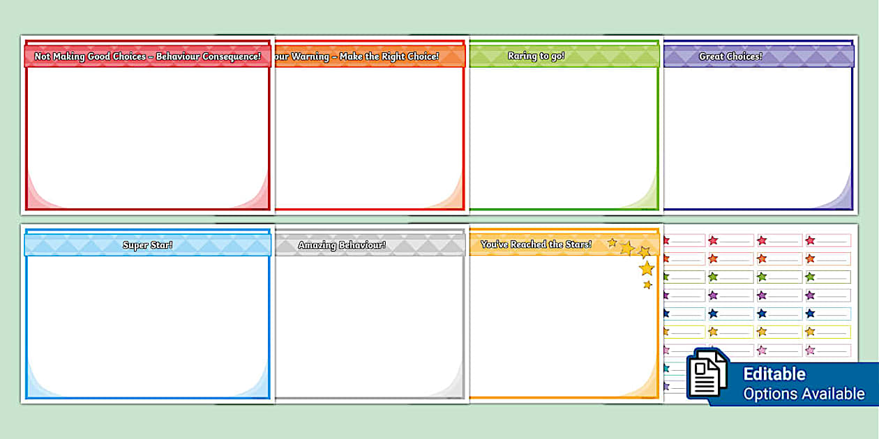 Zone Board Behaviour Chart (teacher made) - Twinkl